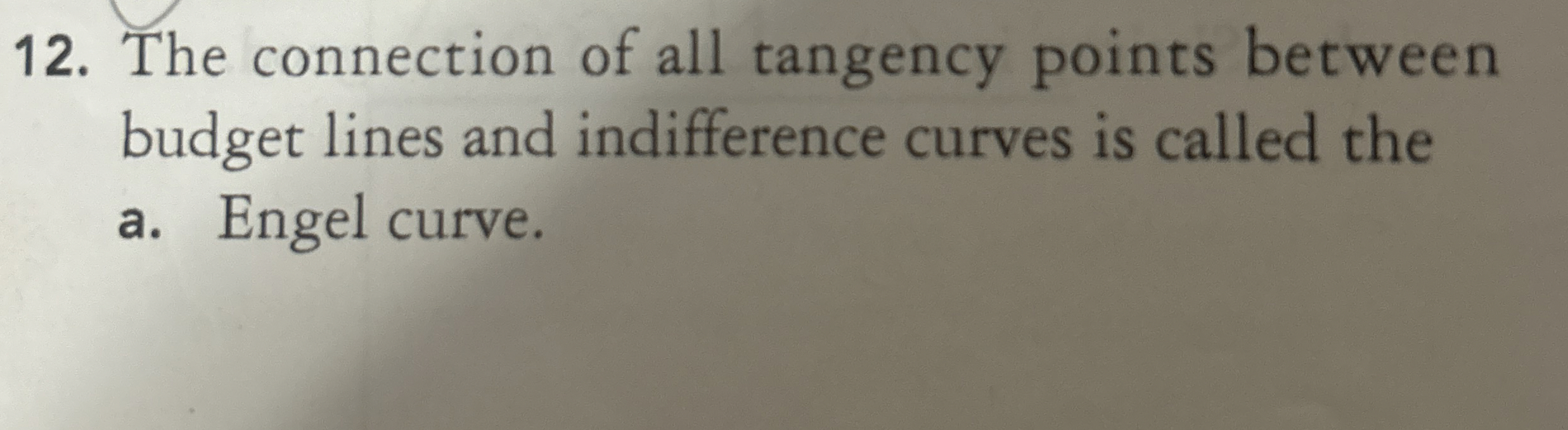 Solved The connection of all tangency points betweenbudget | Chegg.com