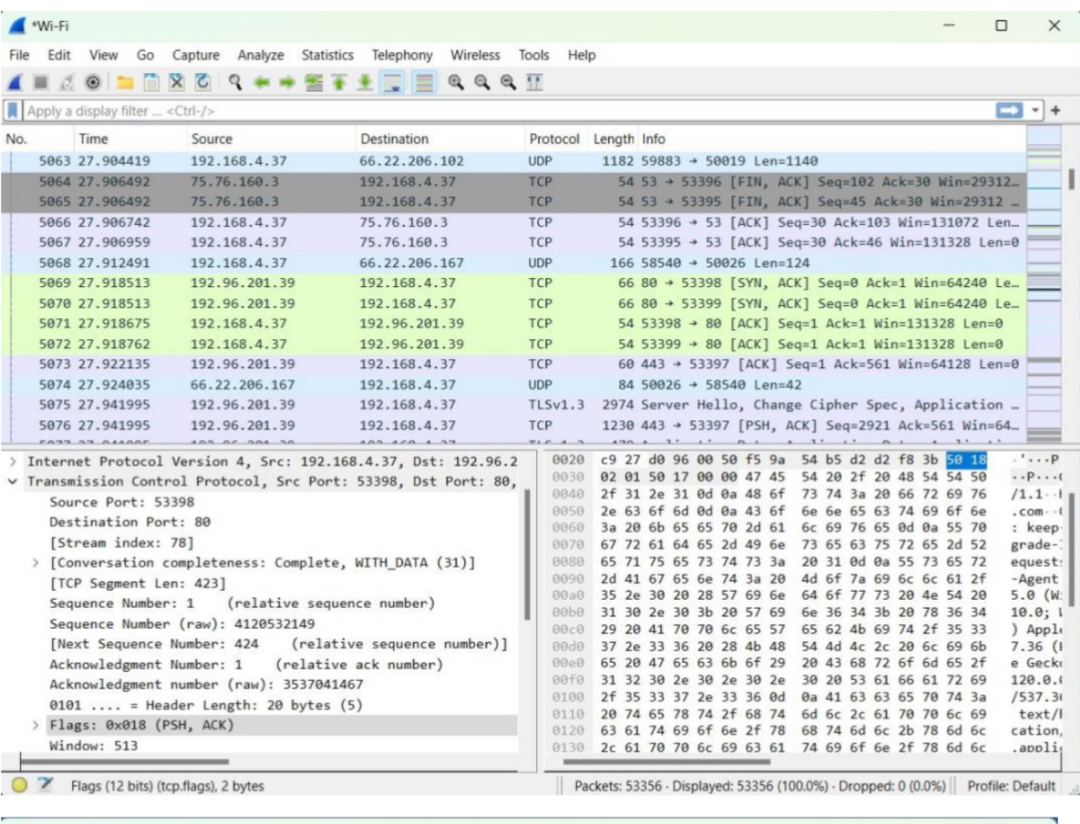 File Edit View Go Capture Analyze Statistics | Chegg.com