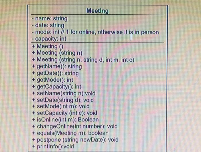 Solved Question #2: Implementing a class (14 pts) a) A | Chegg.com