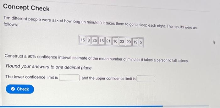 Solved Concept Check Find the critical t-value that | Chegg.com