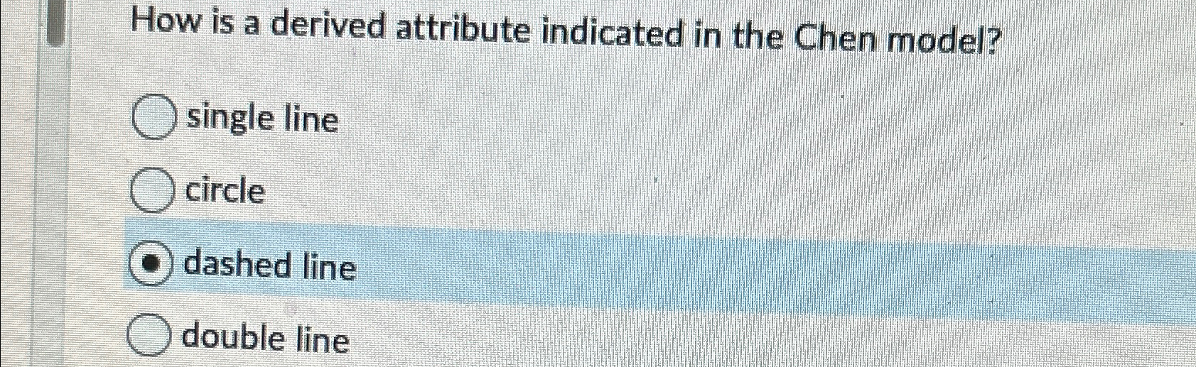 Solved How Is A Derived Attribute Indicated In The Chen 4782