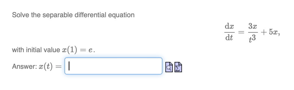 Solved solve the separable differential equation | Chegg.com