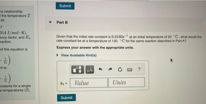 Solved ± The Arrhenius Equation The Arrhenius oquation shows | Chegg.com