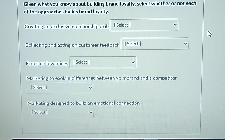 Solved Given what you know about building brand loyalty, | Chegg.com