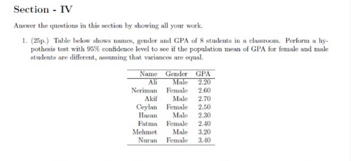 Solved Section - IV Answer the questions in this section by | Chegg.com