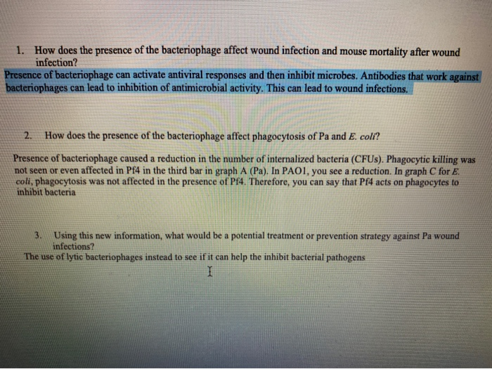 Solved Bacteriophage trigger antiviral immunity and prevent | Chegg.com