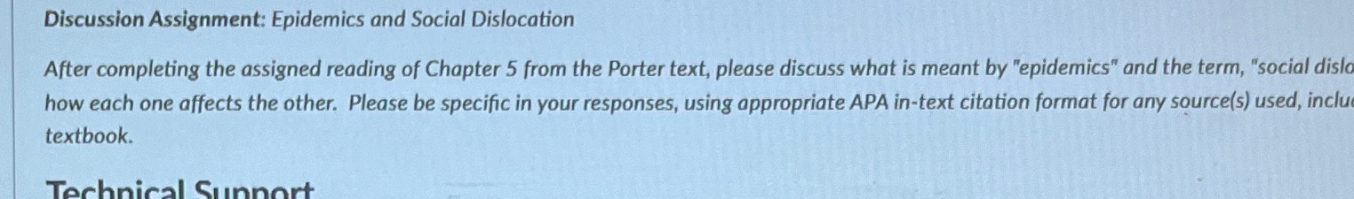 Solved Discussion Assignment: Epidemics and Social | Chegg.com
