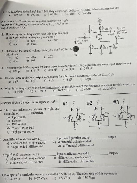 Solved 1. A decade of frequency change is a a) 12 times b) | Chegg.com