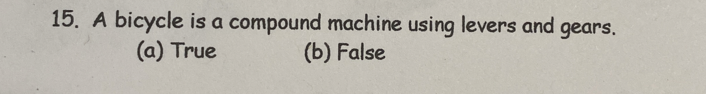 Solved A bicycle is a compound machine using levers and | Chegg.com