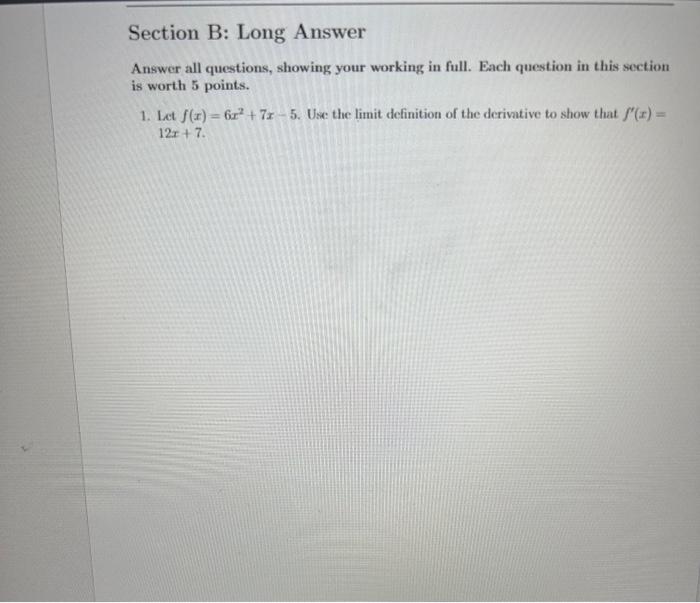 Solved Answer all questions, showing your working in full. | Chegg.com