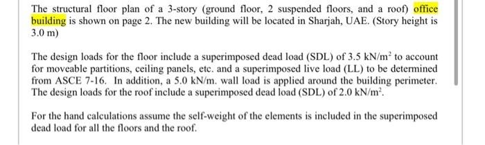 Solved The structural floor plan of a 3-story (ground floor, | Chegg.com