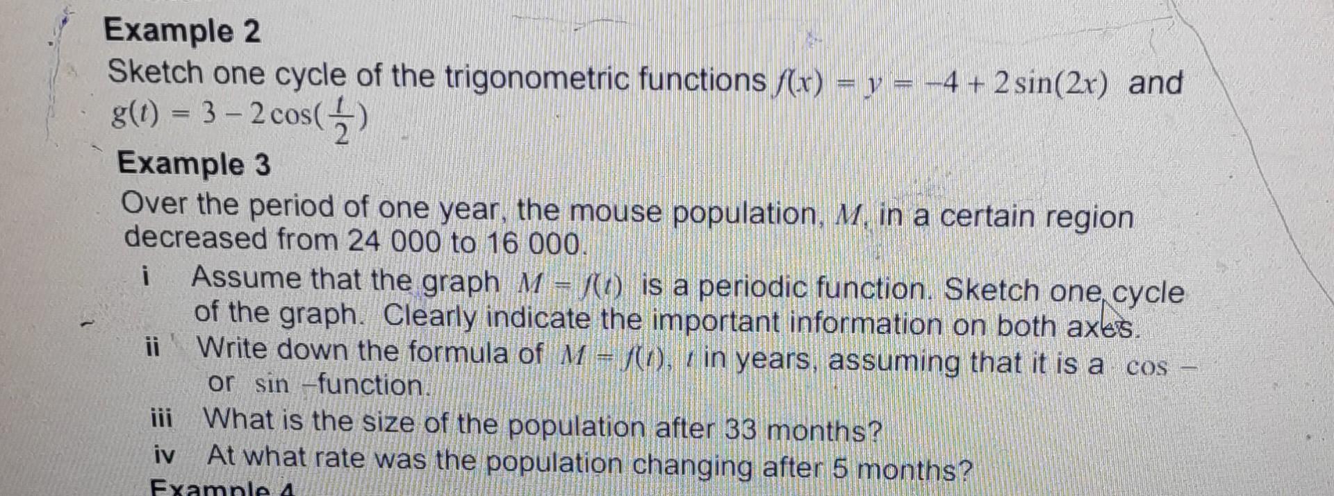 Example 2 Sketch one cycle of the trigonometric | Chegg.com