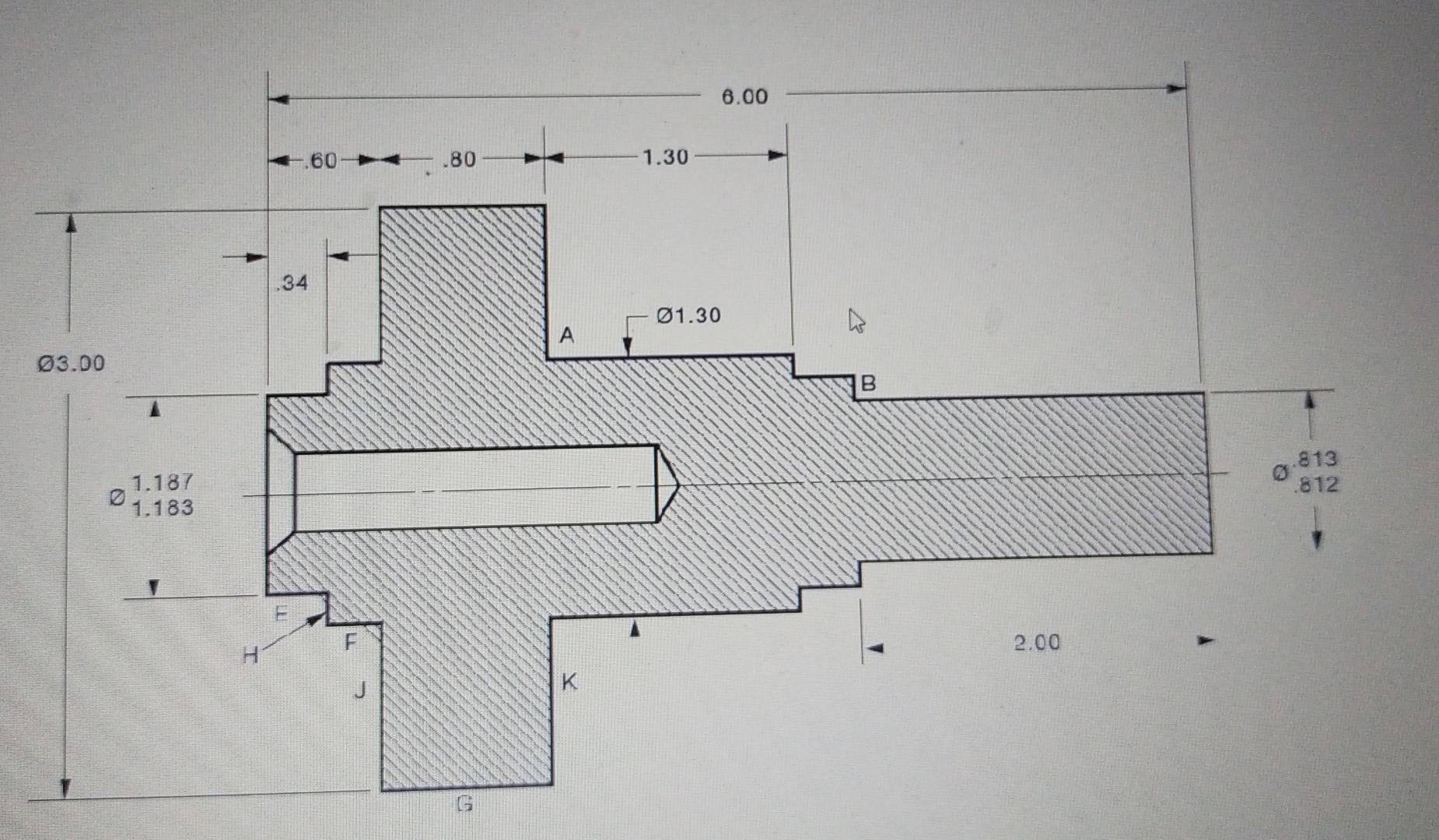 Solved 2- Add the following runout tolerances and datums to | Chegg.com