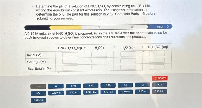 Solved Determine the pH of a solution by constructing an ICE | Chegg.com
