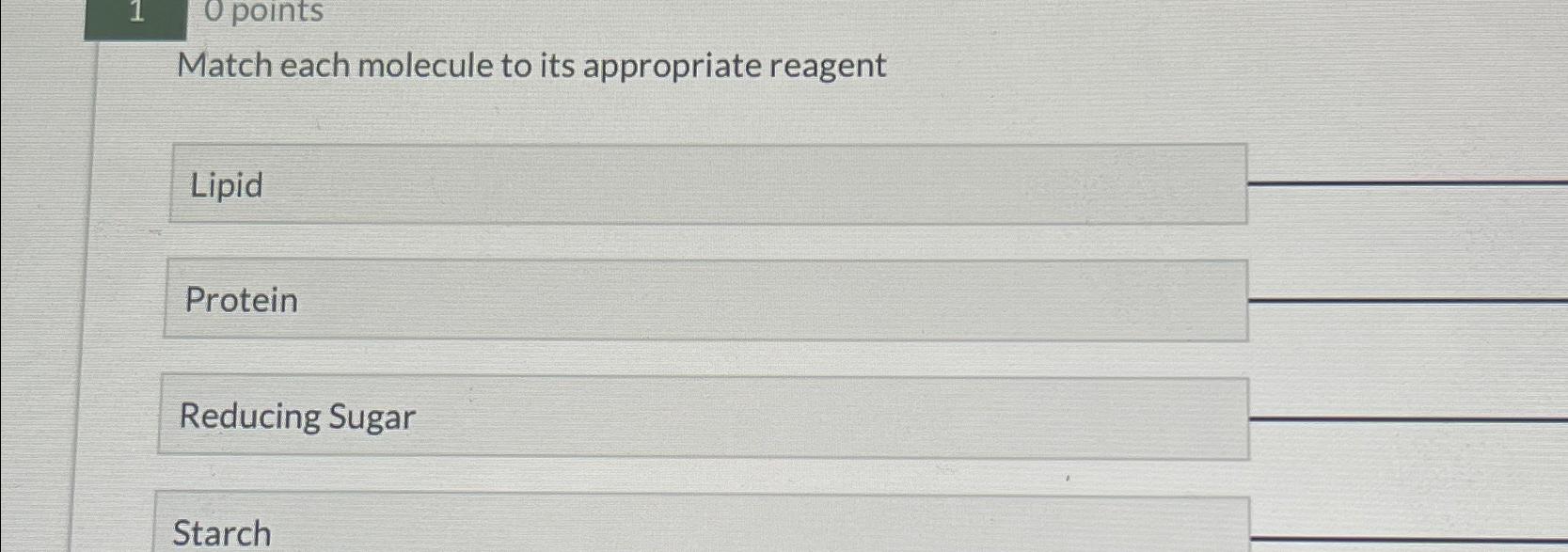 Solved O pointsMatch each molecule to its appropriate | Chegg.com
