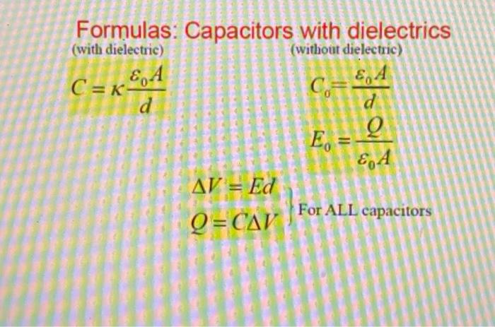 Solved Learning Goal: Charged Capacitor, -- Capacitance, | Chegg.com