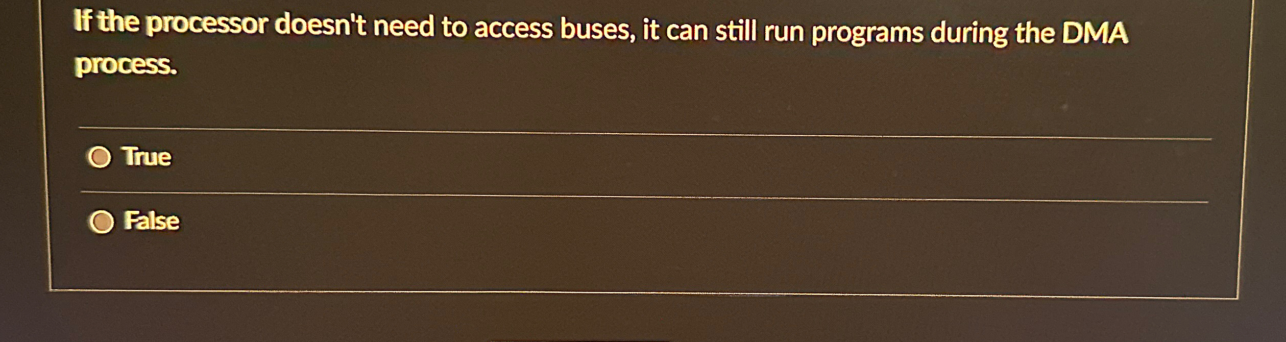 Solved If the processor doesn't need to access buses, it can | Chegg.com