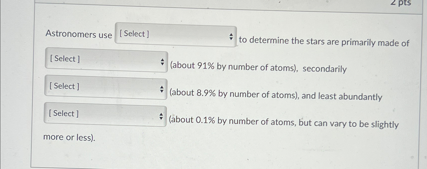 Solved Astronomers usє ﻿to determine the stars are | Chegg.com