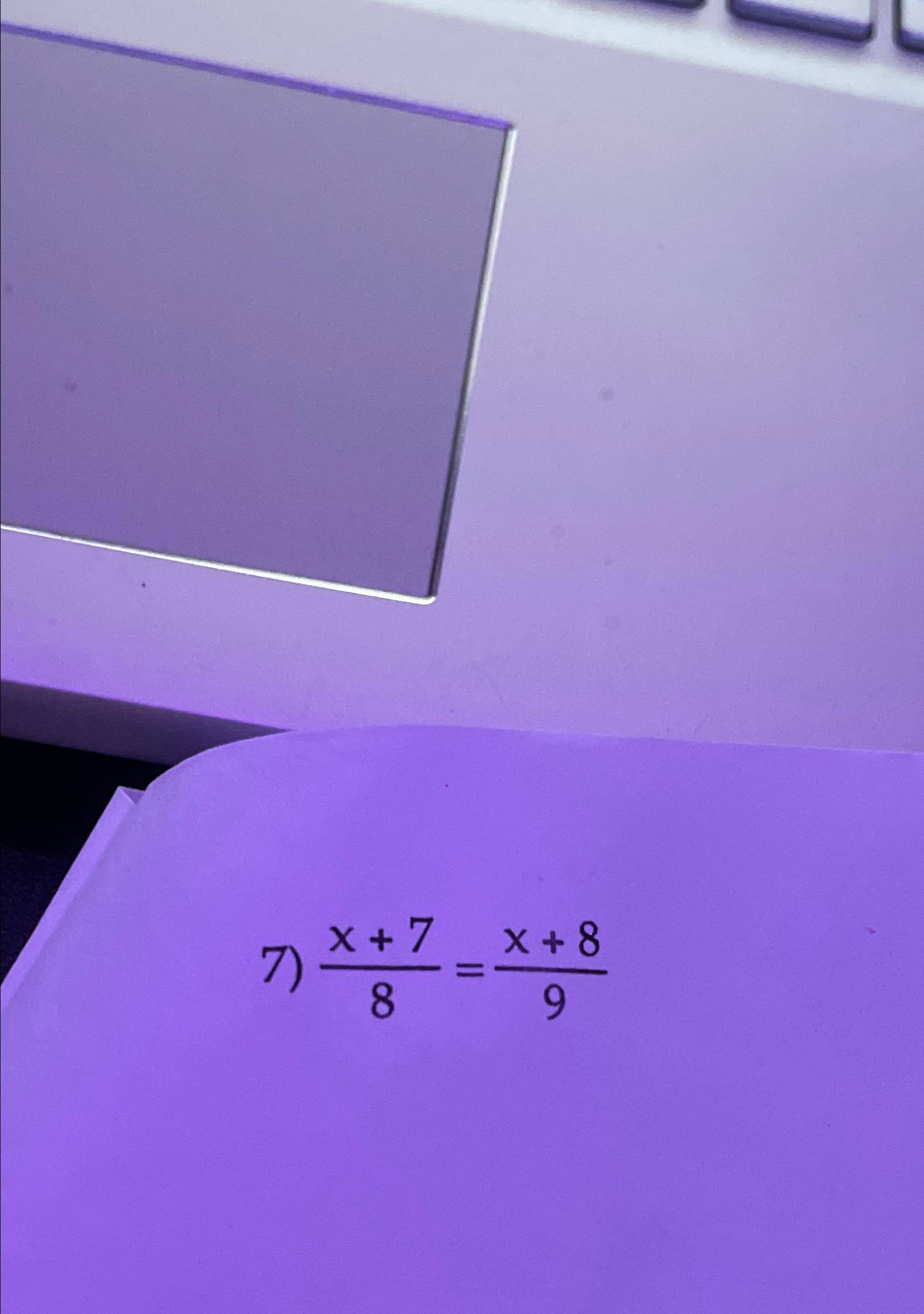 Solved Solve The Equation X 78 X 89