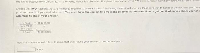 Solved The flying distance from Cincinnati, Ohio to Paris, | Chegg.com