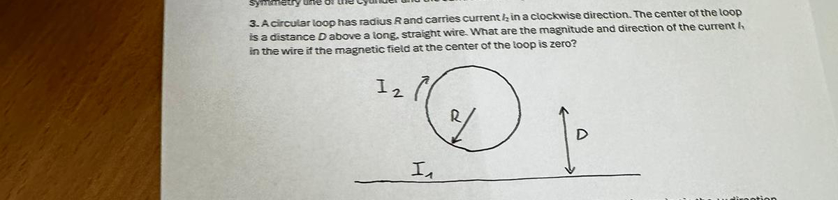 Solved A circular loop has radius R ﻿and carries current k | Chegg.com