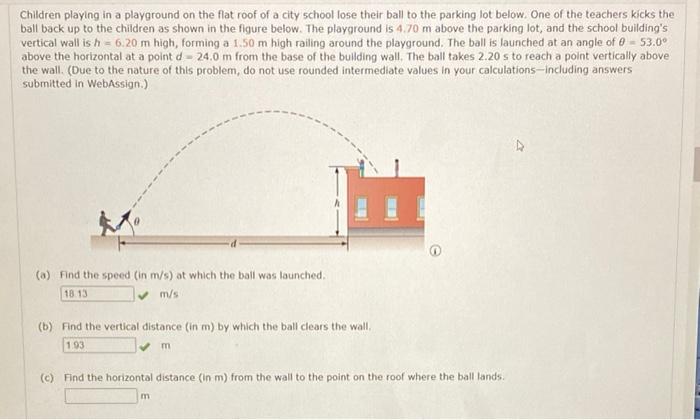 Solved Children playing in a playground on the flat roof of | Chegg.com