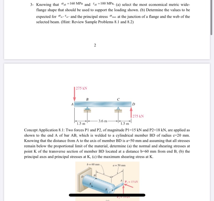 3- Knowing that 11 =160 MPa and = 100 MPa, (a) select | Chegg.com