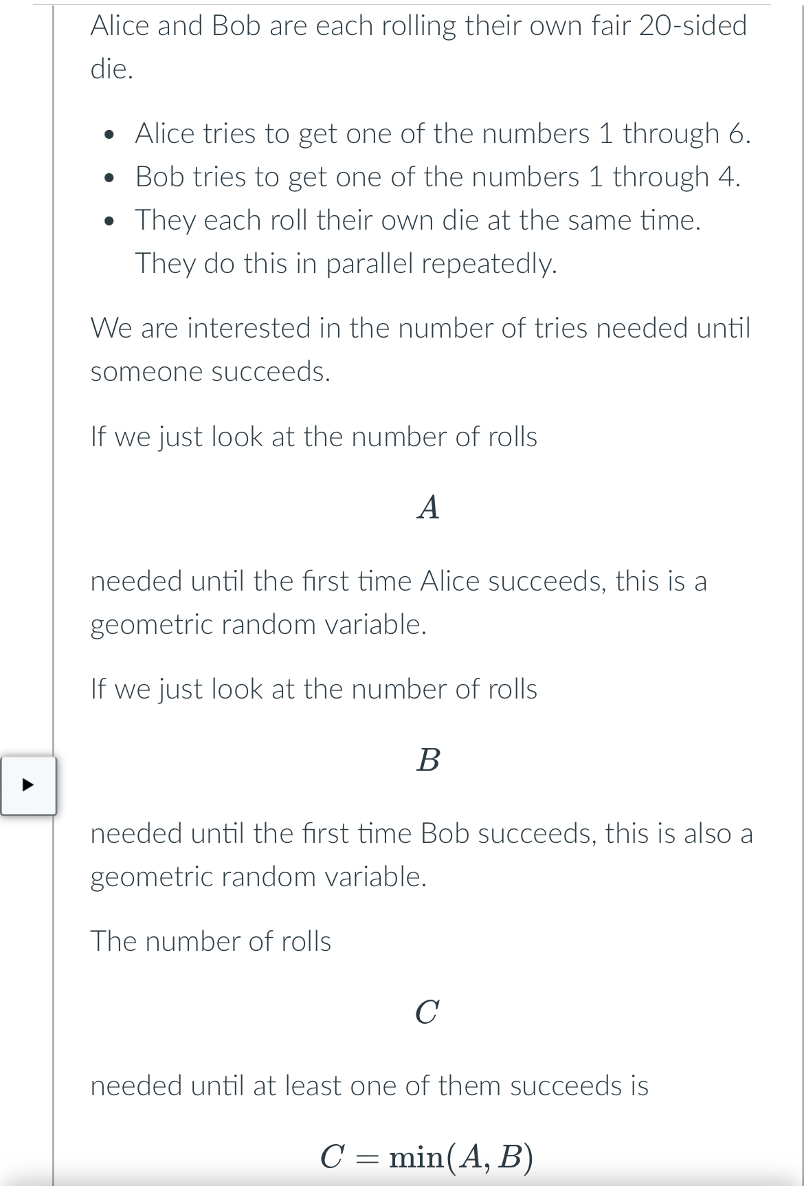 Solved Alice and Bob are each rolling their own fair | Chegg.com