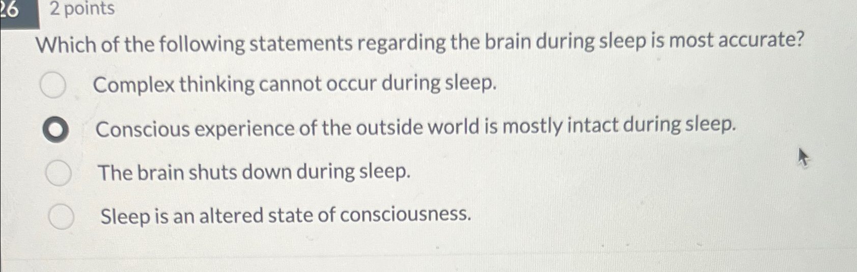 Solved 2 ﻿pointsWhich of the following statements regarding | Chegg.com