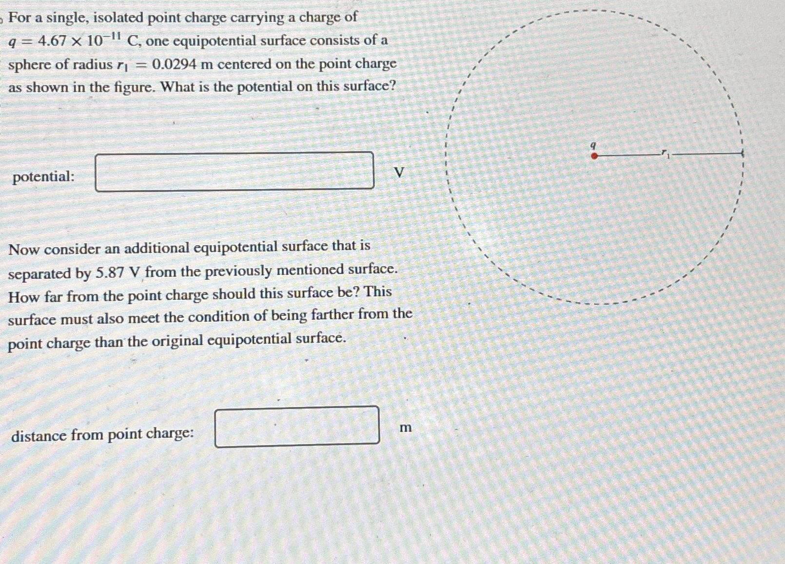 Solved For a single, isolated point charge carrying a charge | Chegg.com