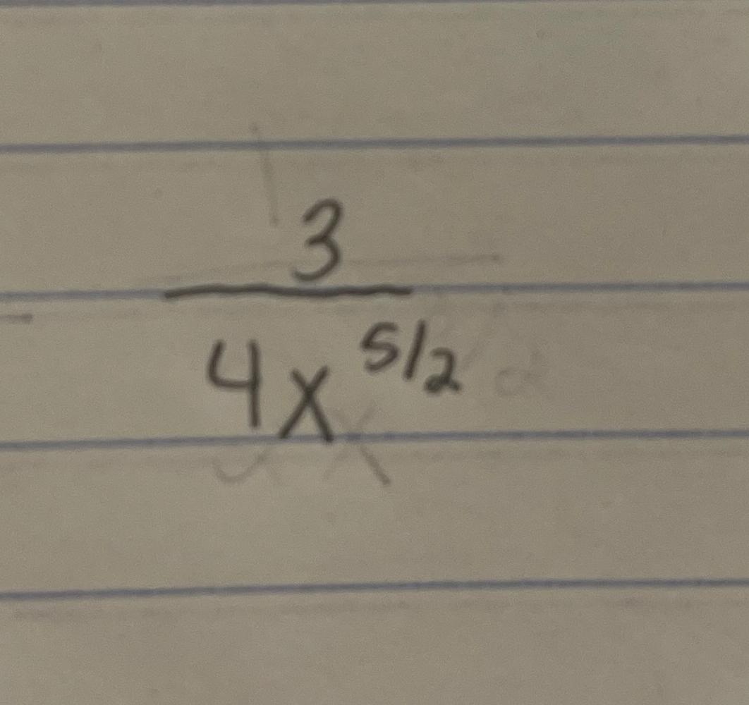 Solved f(x) = 34x52 ﻿find derivative | Chegg.com