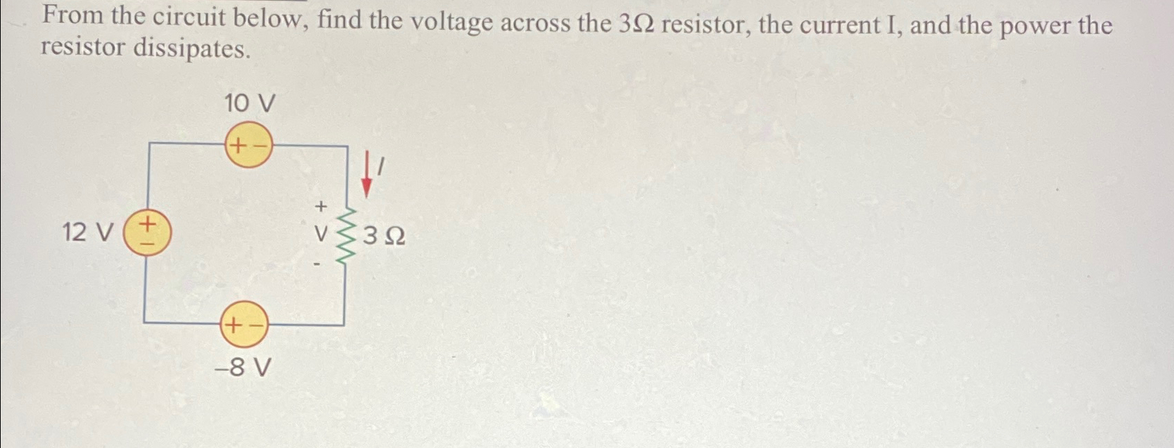 Solved From the circuit below, find the voltage across the | Chegg.com