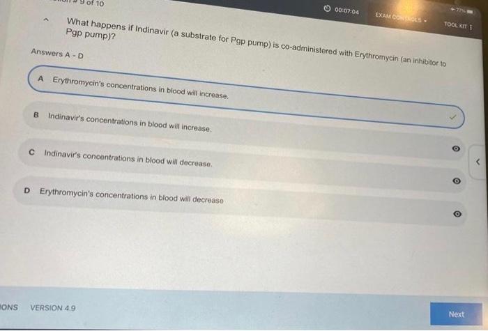 Solved What happens if Indinavir (a substrate for Pgp pump) | Chegg.com