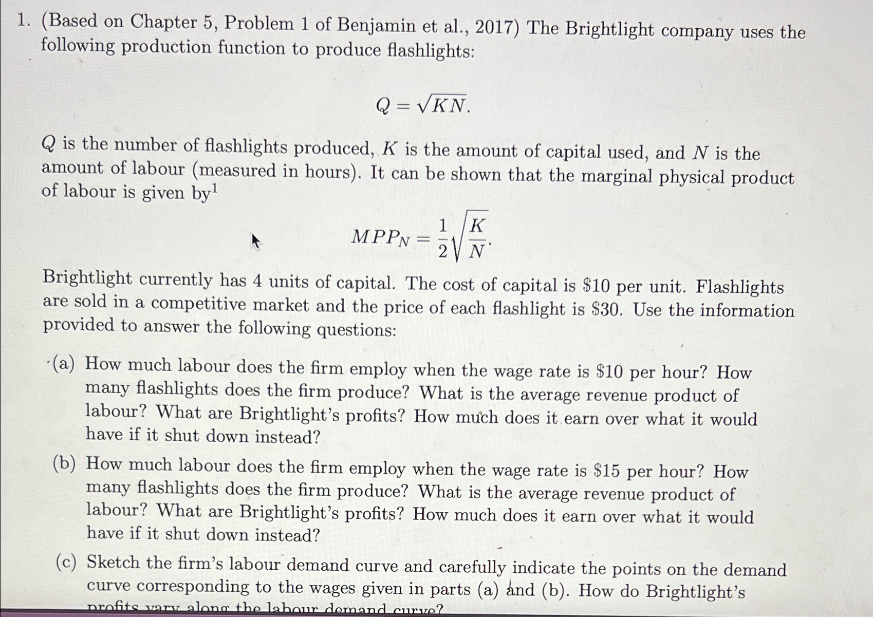 Solved (Based on Chapter 5, ﻿Problem 1 ﻿of Benjamin et | Chegg.com