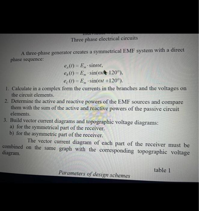 A three-phase generator creates a symmetrical EMF | Chegg.com