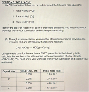 Solved SECTION 3 (AC3.1 / ﻿AC3.2)(A) ﻿After experimentation | Chegg.com