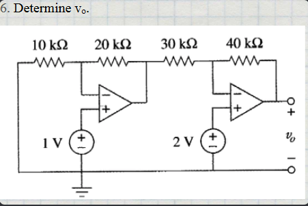 Solved Determine the following.Determine v0. | Chegg.com