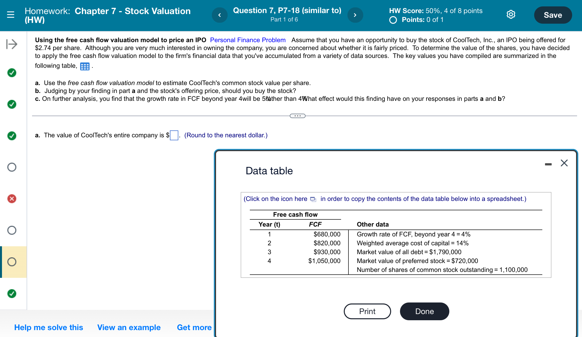 Solved Homework: Chapter 7 - ﻿Stock ValuationQuestion 7, | Chegg.com