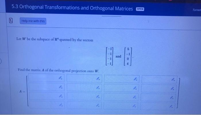 Solved 5.3 Orthogonal Transformations and Orthogonal | Chegg.com
