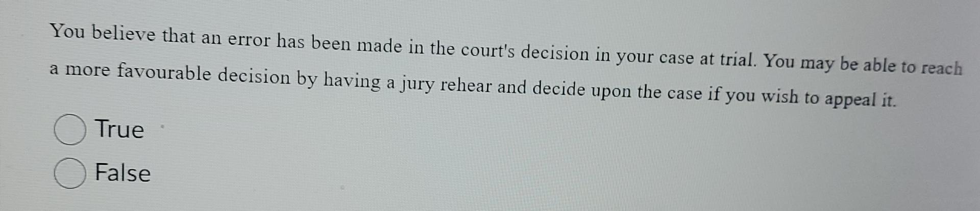 Solved You believe that an error has been made in the | Chegg.com
