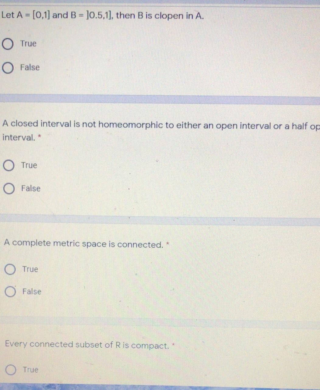 Solved Let A = [0,1] and B = 10.5,1], then B is clopen in A. | Chegg.com