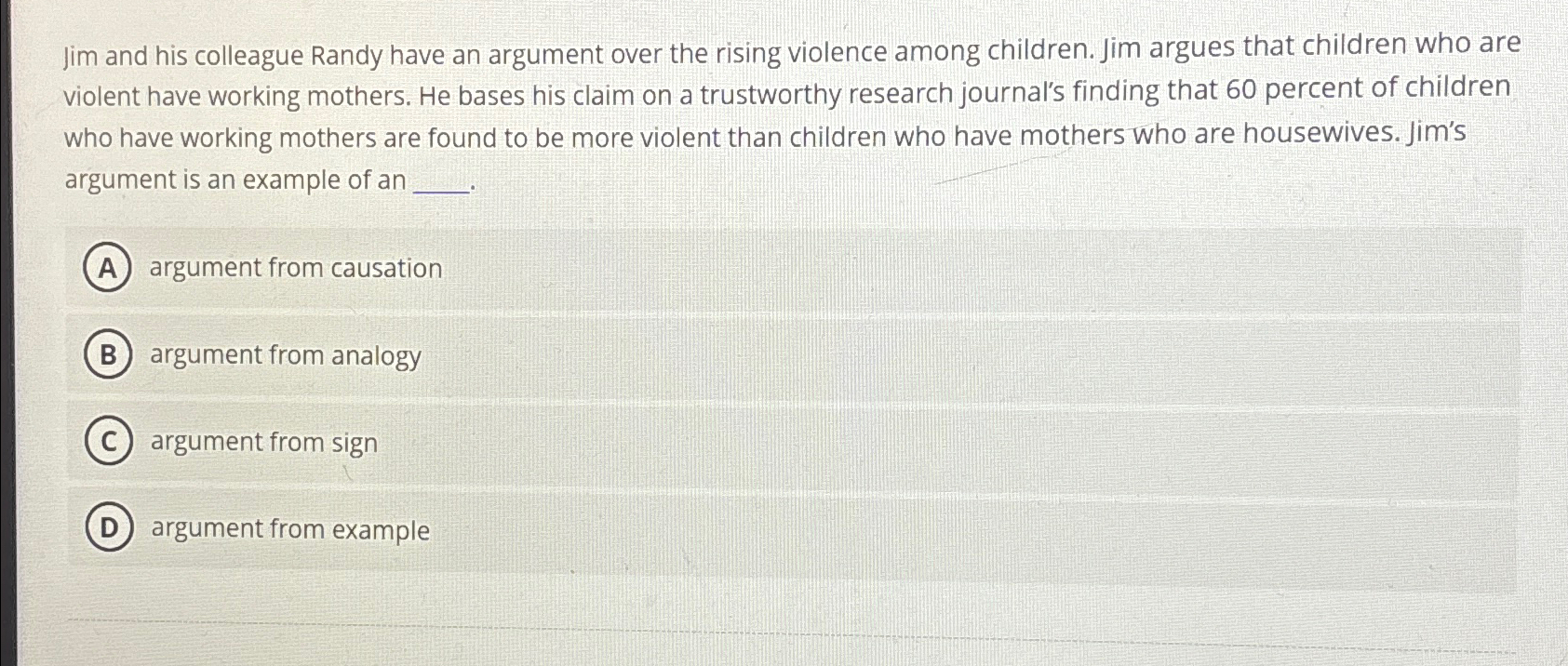 Solved Jim and his colleague Randy have an argument over the | Chegg.com