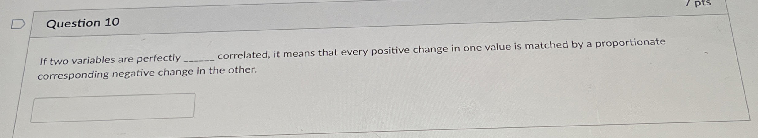 Question 10If two variables are perfectly | Chegg.com