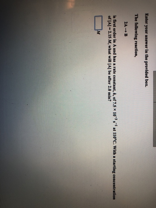Solved Enter your answer in the provided box. The following | Chegg.com