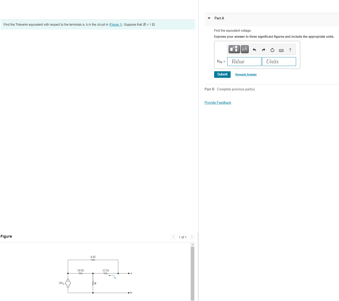 Solved Find the Thévenin equivalent with respect to the | Chegg.com