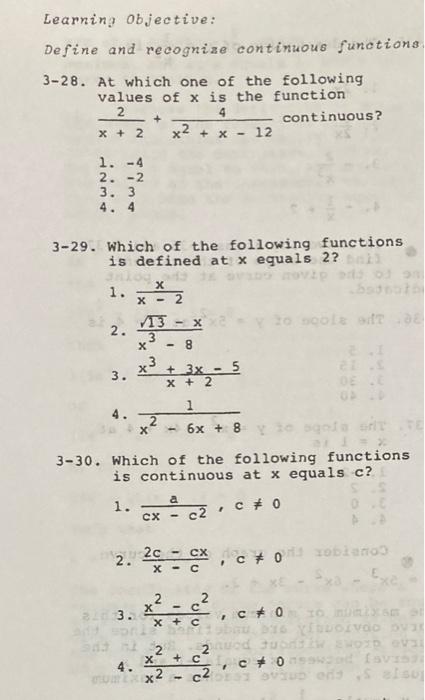 Solved Learning objective: Define and recognize continuous | Chegg.com