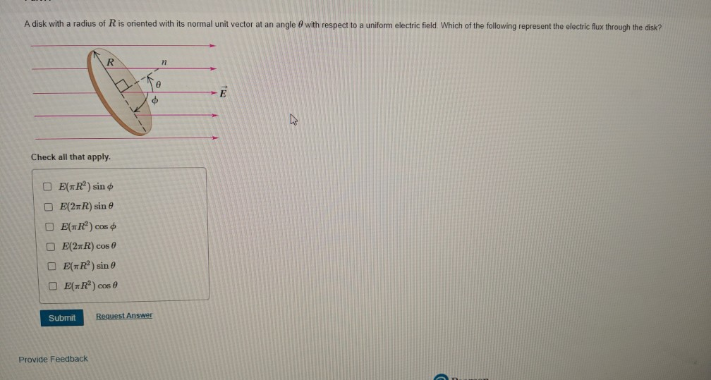 Solved A disk with a radius of R is oriented with its normal | Chegg.com
