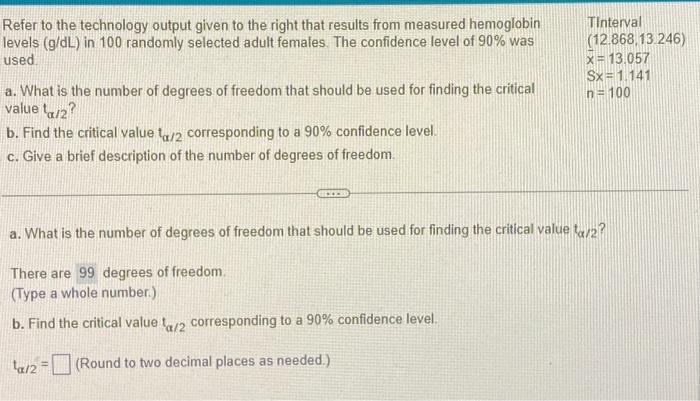 Solved Refer to the technology output given to the right | Chegg.com