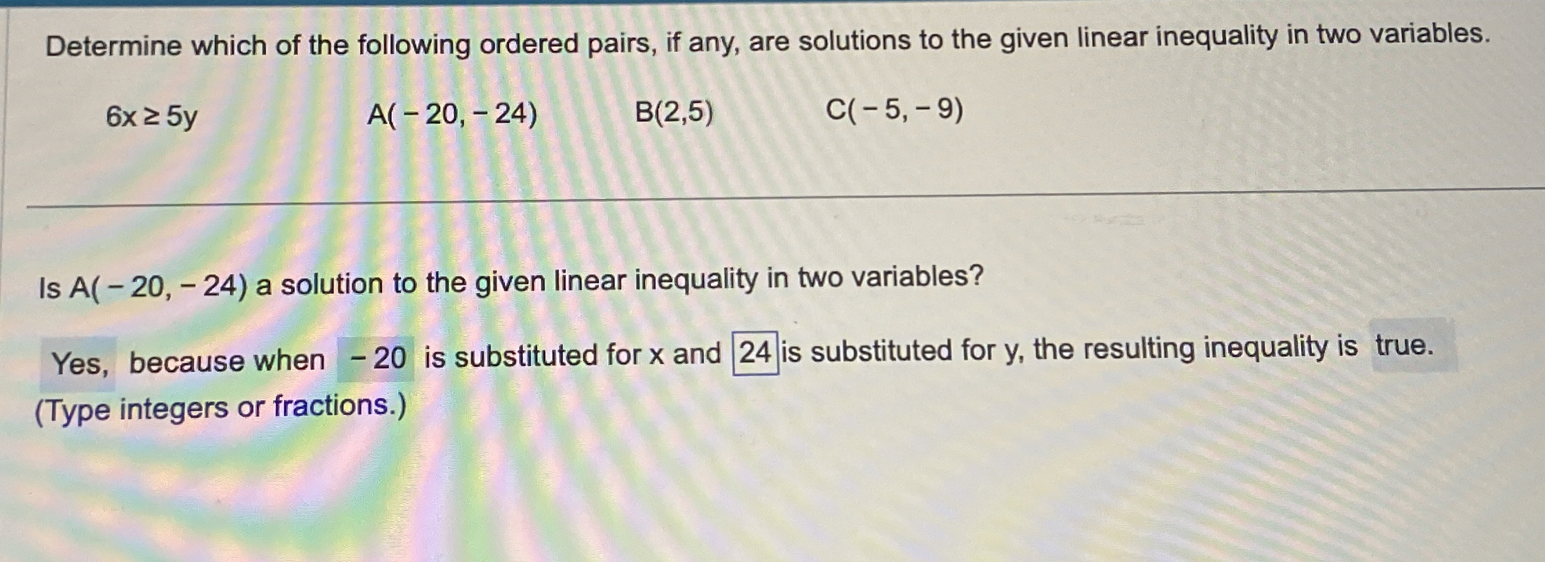 Solved Determine which of the following ordered pairs, if | Chegg.com