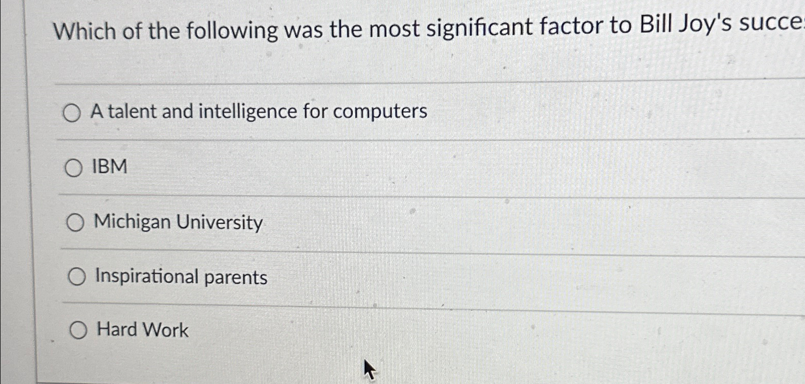Solved Which of the following was the most significant | Chegg.com